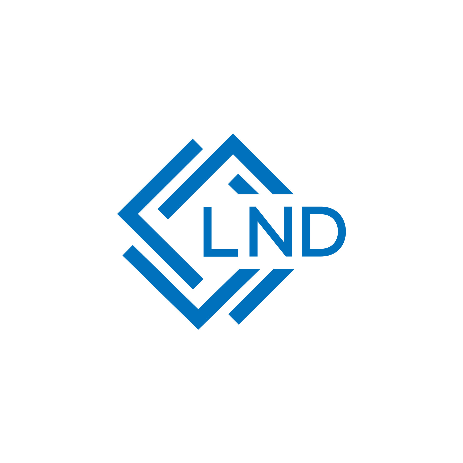 Lnd Letter Logo Design On White Background Lnd Creative Circle Letter