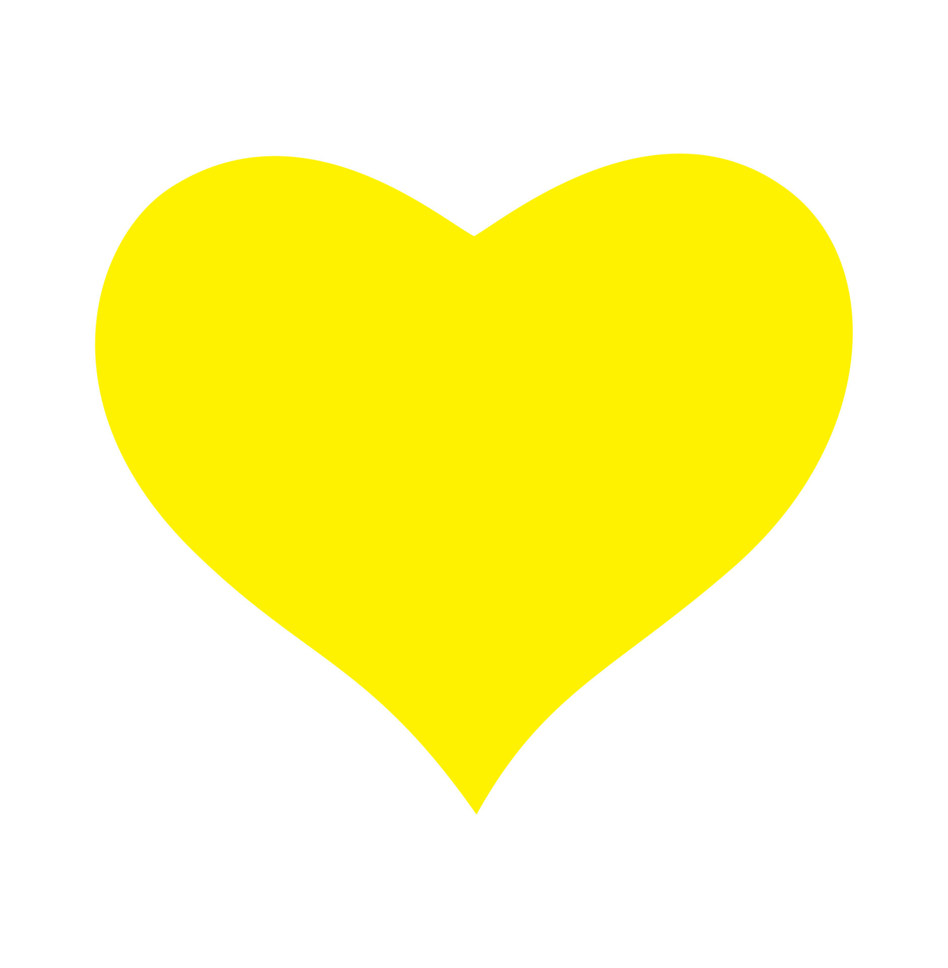 Yellow color heart icon on white background. 20276897 Vector Art at ...