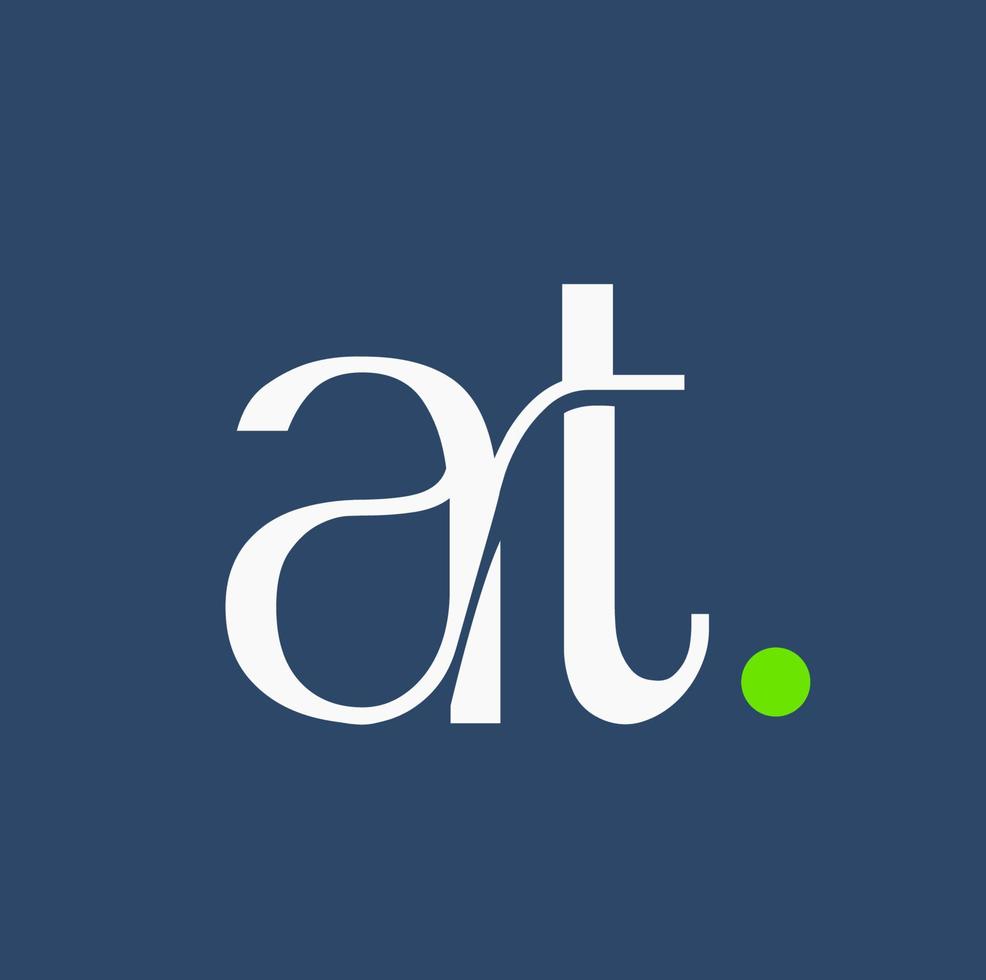 AT brand letters icon. At dot monogram. 20276911 Vector Art at Vecteezy