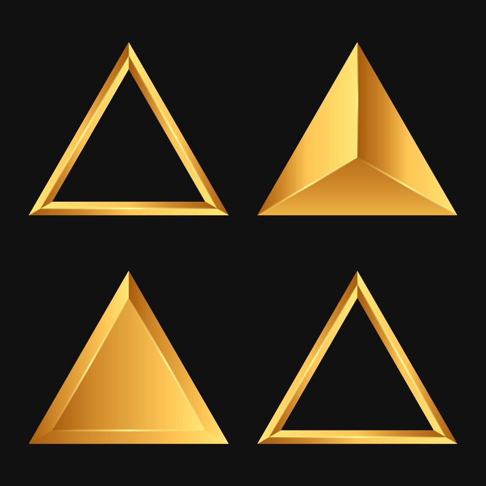 Gold Triangle Vector Set 20277121 Vector Art at Vecteezy