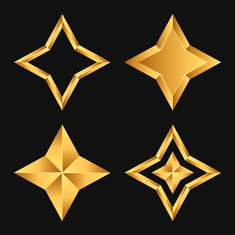 Golden Four Point Stars Vector Set 20277127 Vector Art at Vecteezy Golden Four Point Stars Vector Set 20277127 Vector Art at Vecteezy