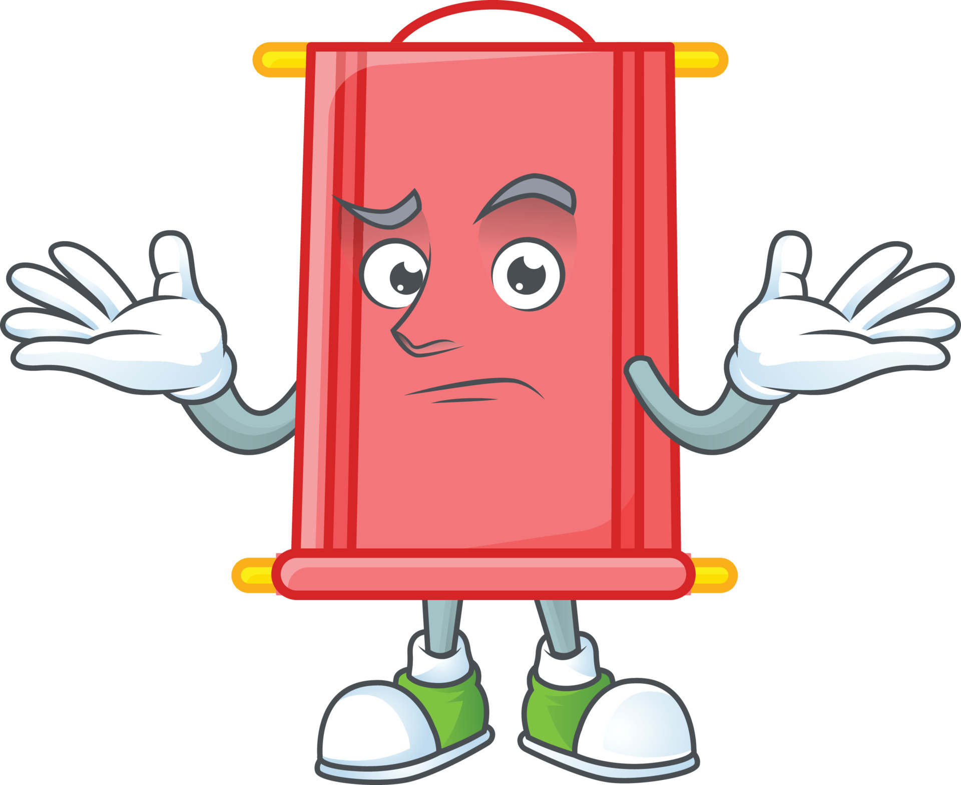 Chinese red scroll cartoon character style 20279353 Vector Art at Vecteezy