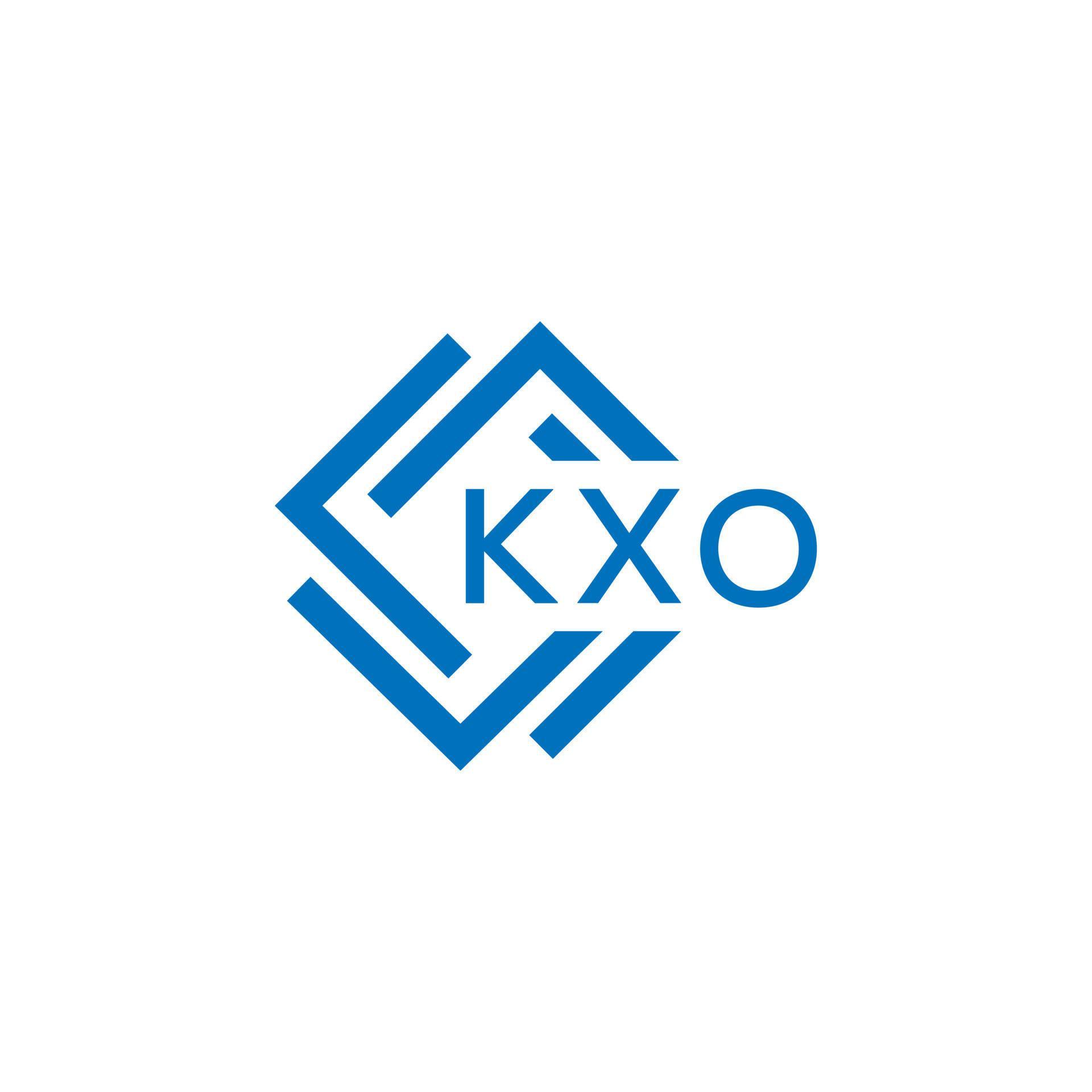 KXO letter logo design on white background. KXO creative circle letter logo concept. KXO letter ...