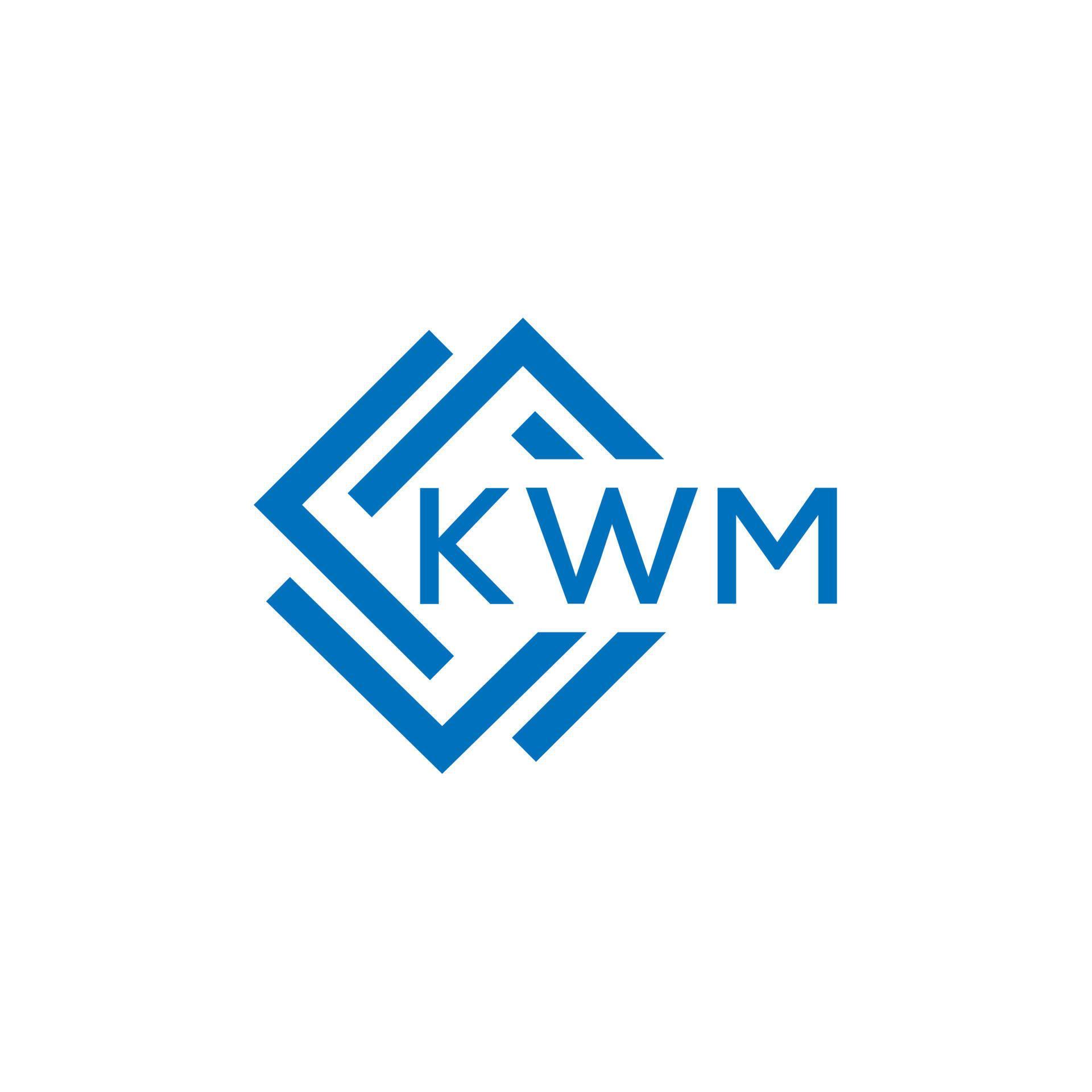 Kwm Letter Logo Design On White Background Kwm Creative Circle Letter