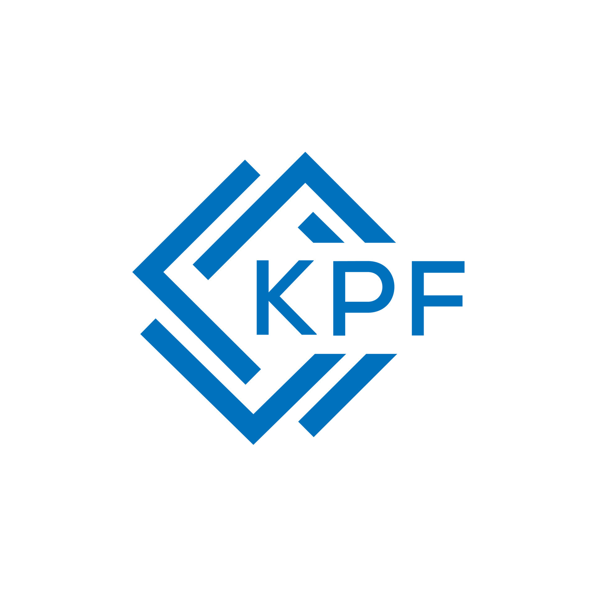 kpf creativo circulo letra logo concepto. kpf letra diseño.kpf letra logo diseño en blanco ...