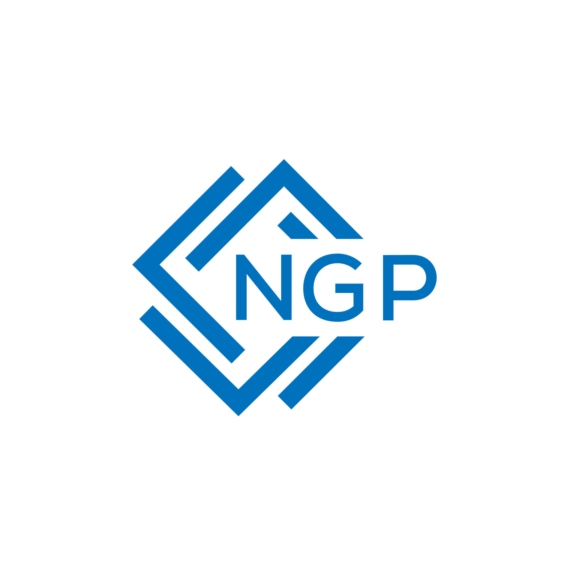 ngp creativo circulo letra logo concepto. ngp letra diseño.ngp letra logo diseño en blanco ...