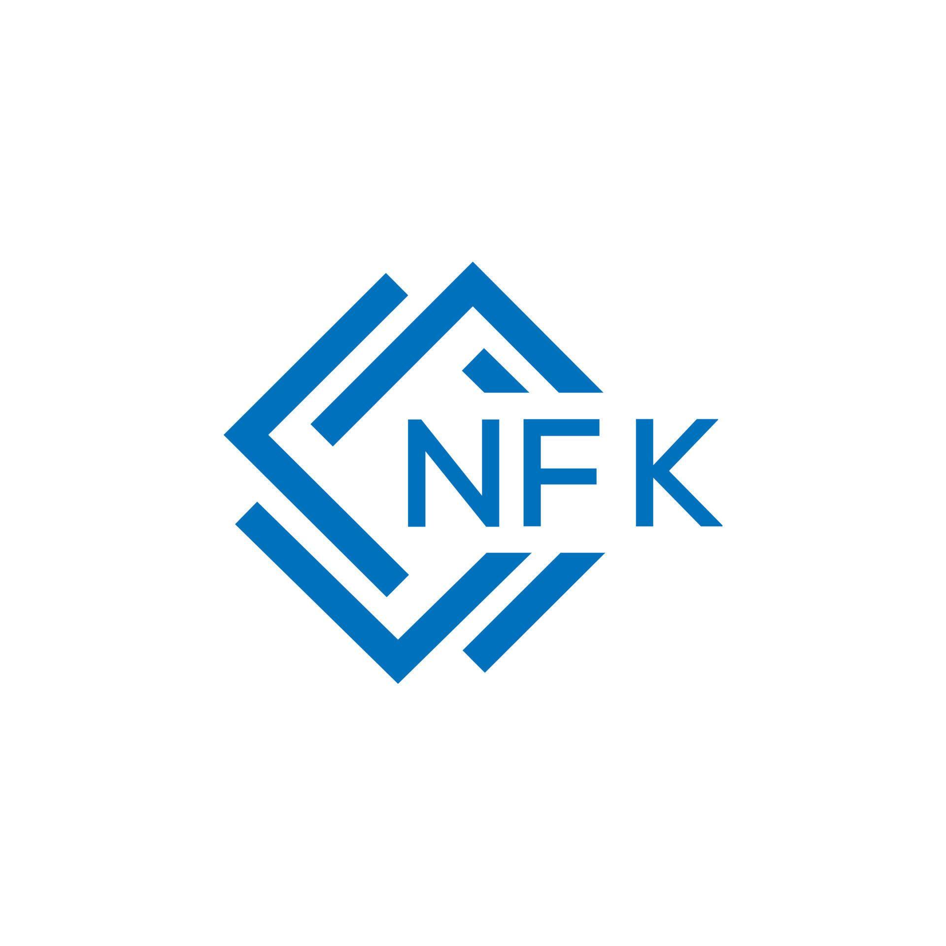 NFK letter logo design on white background. NFK creative circle letter logo concept. NFK letter ...