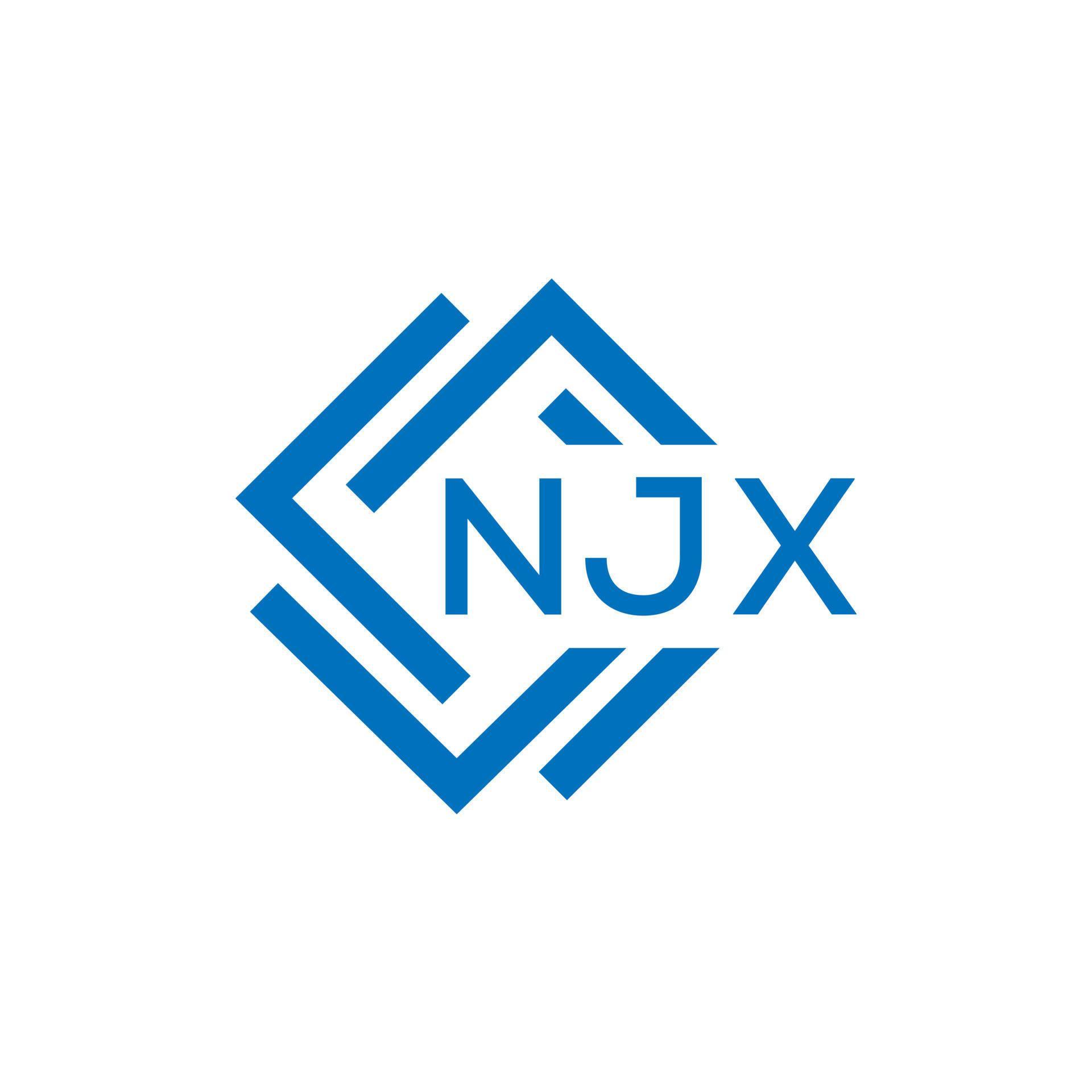 NJX letter logo design on white background. NJX creative circle letter logo concept. NJX letter ...