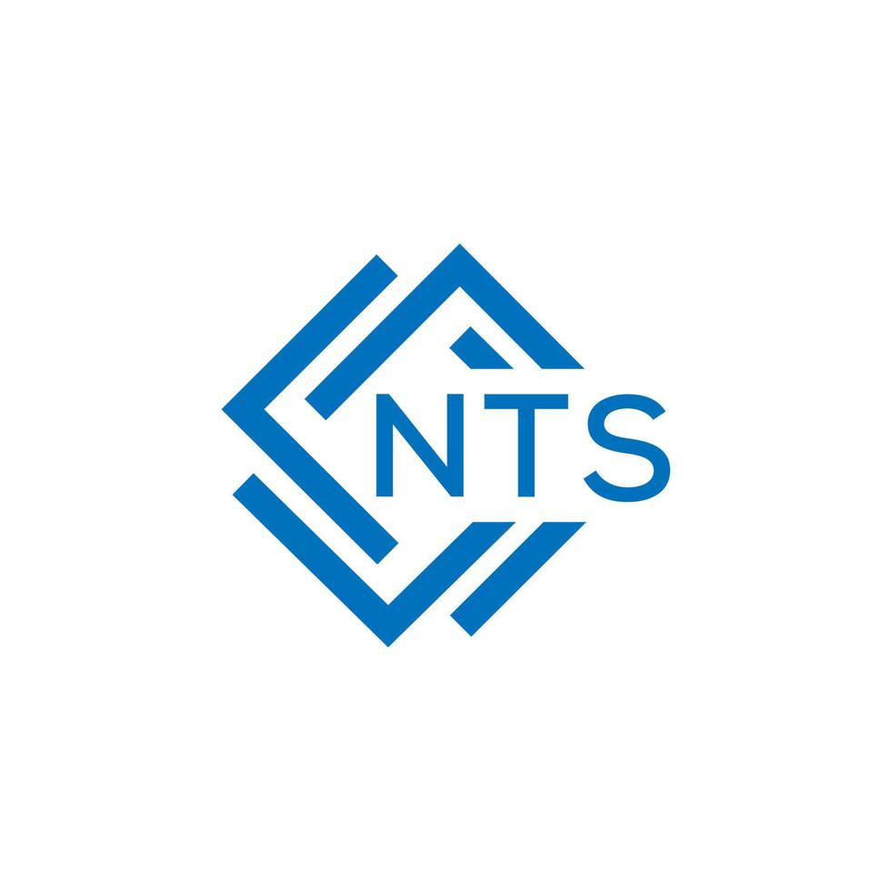 NTS letter logo design on white background. NTS creative circle letter logo concept. NTS letter ...