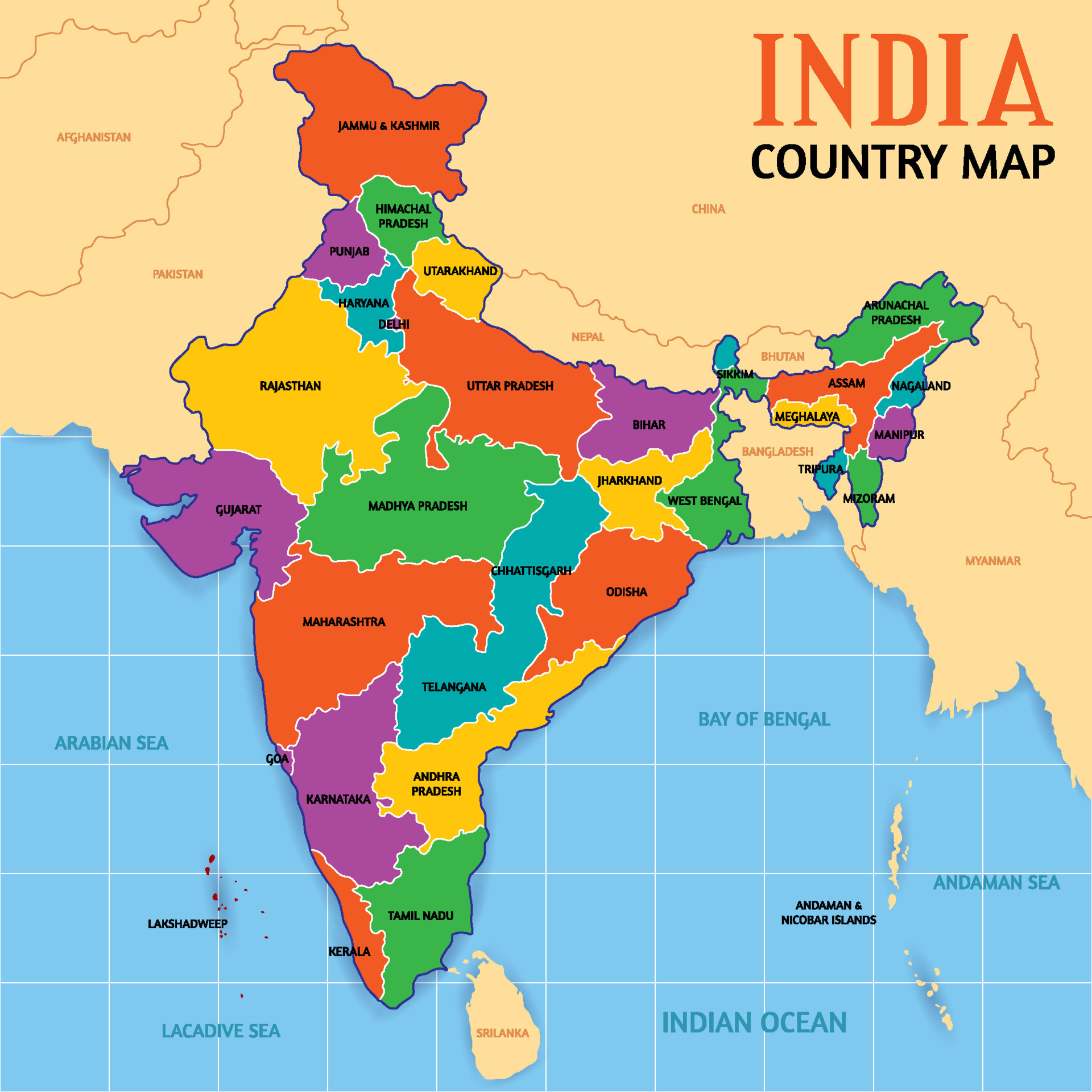 India país mapa con rodeando fronteras 20281467 Vector en Vecteezy India país mapa con rodeando fronteras 20281467 Vector en Vecteezy