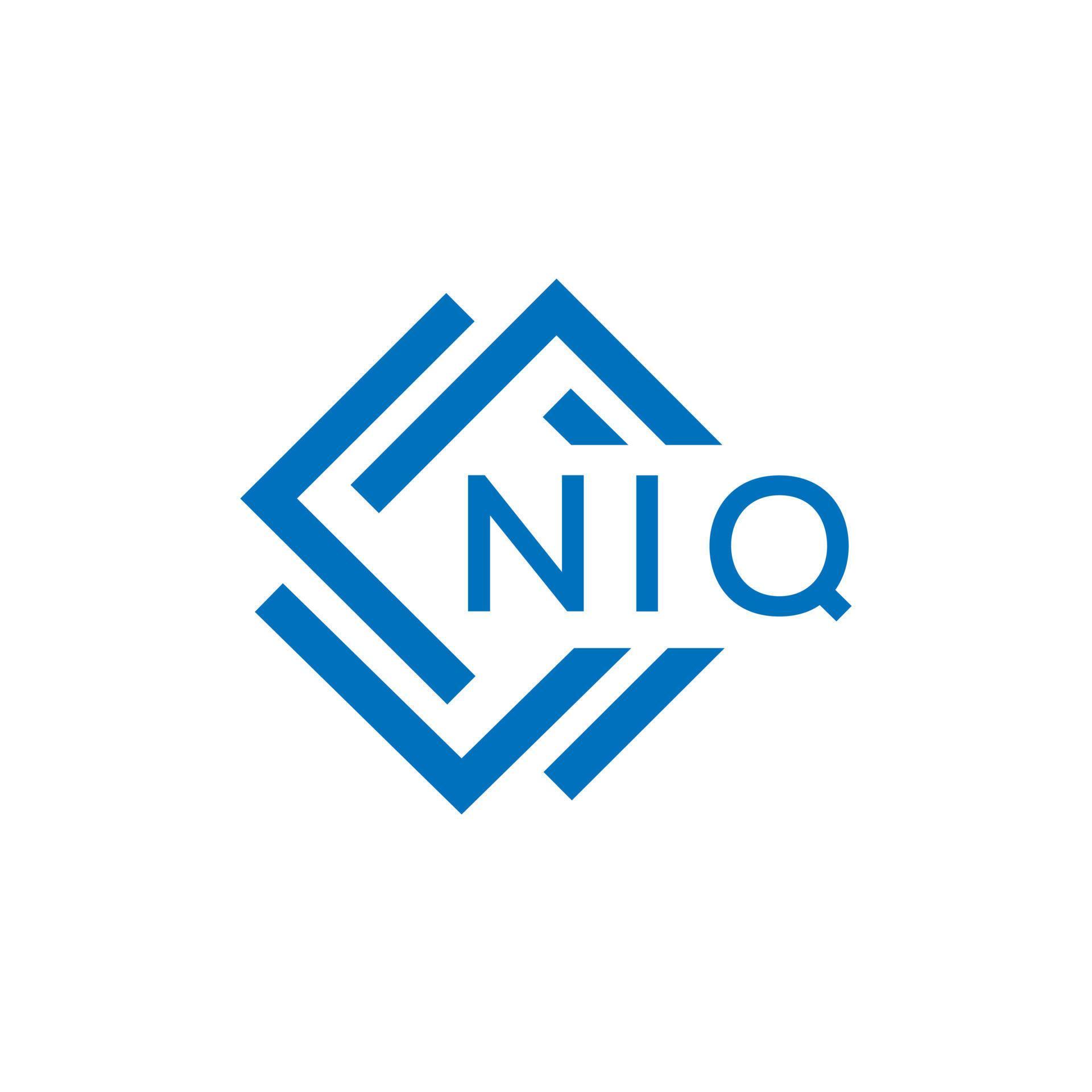 NIQ letter logo design on white background. NIQ creative circle letter logo concept. NIQ letter ...