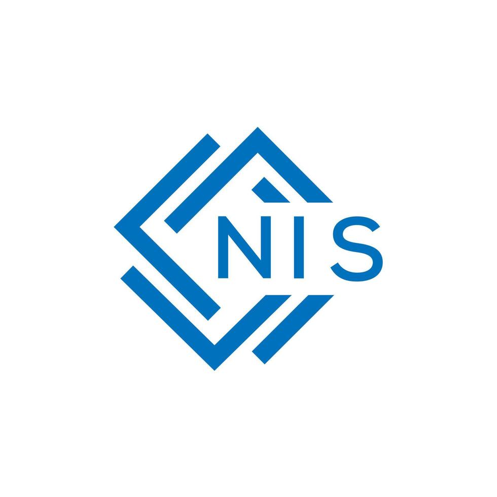 NIS letter logo design on white background. NIS creative circle letter logo concept. NIS letter ...