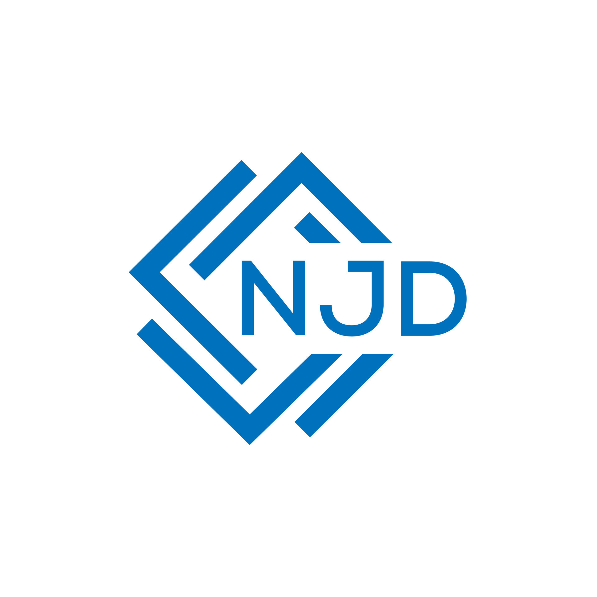 NJD letter logo design on white background. NJD creative circle letter logo concept. NJD letter ...