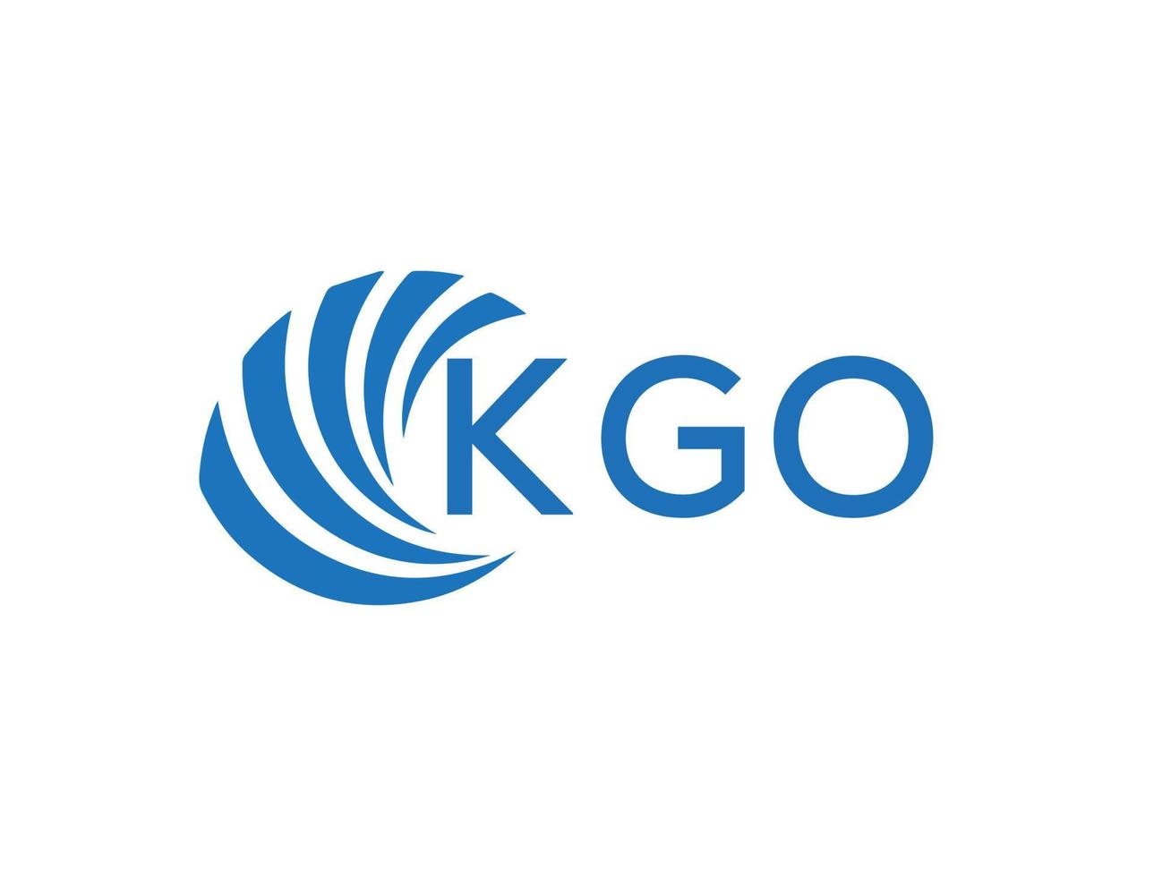 KGO abstract business growth logo design on white background. KGO creative initials letter logo ...