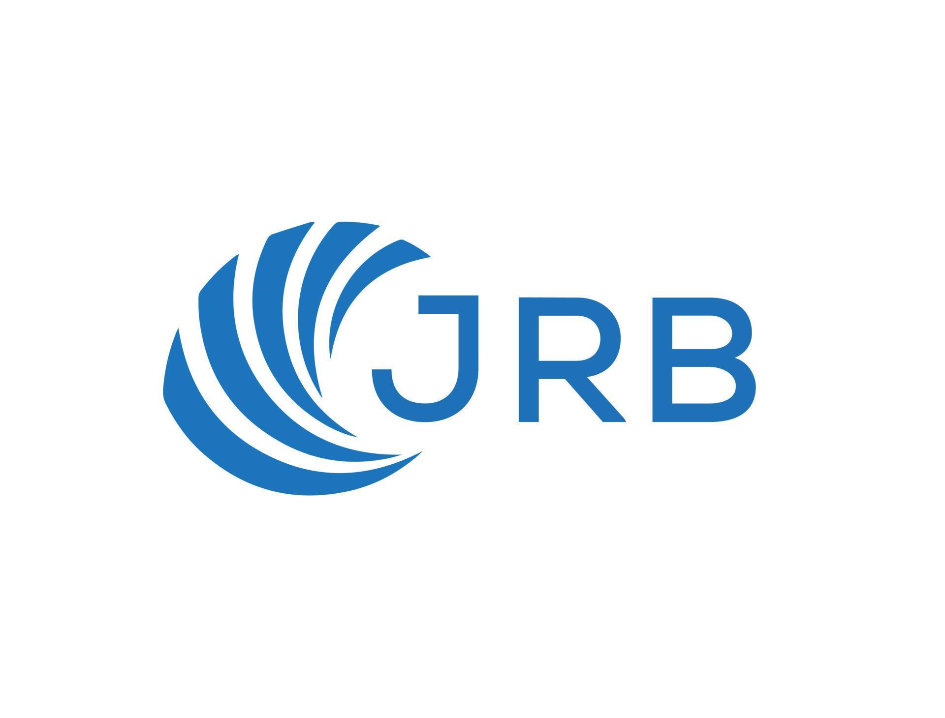 JRB abstract business growth logo design on white background. JRB ...