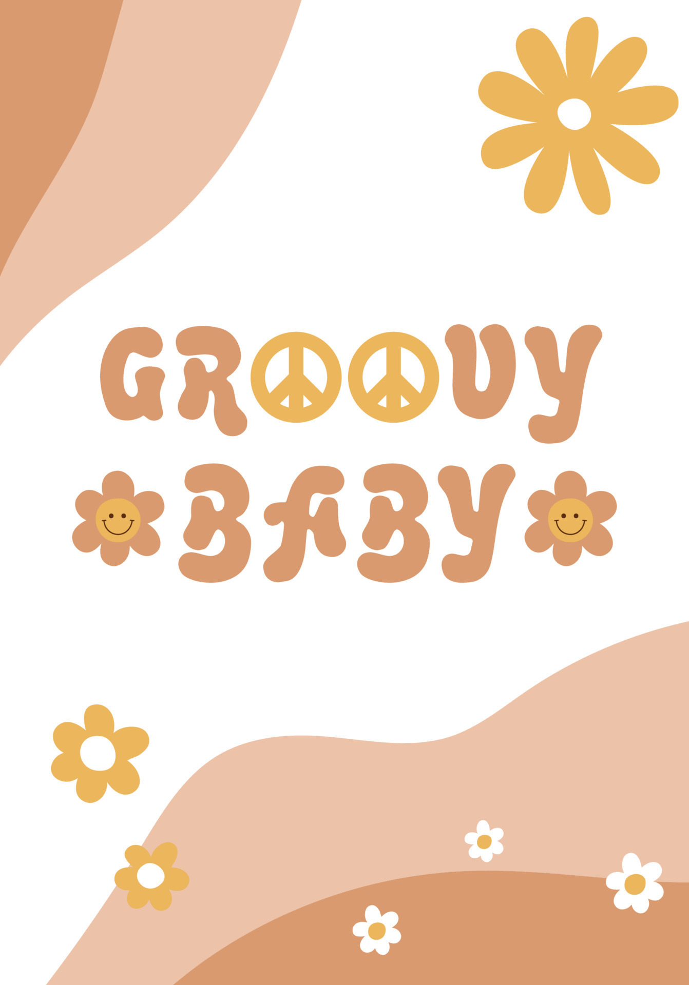 Groovy Baby Card Retro 70s Greeting Retro Birthday Invitation 70s Groovy Baby Card Retro 70s Greeting Retro Birthday Invitation 70s