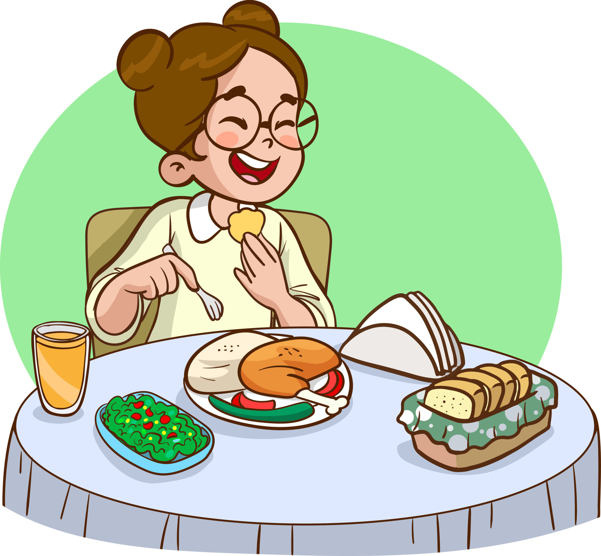 Linda Niños Comiendo Dibujos Animados Vector 20290992 Vector En Vecteezy