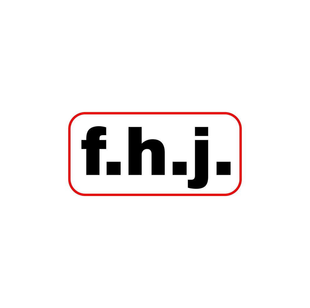 FHJ brand name initial letters icon. FHJ typography monogram. 20291279 Vector Art at Vecteezy
