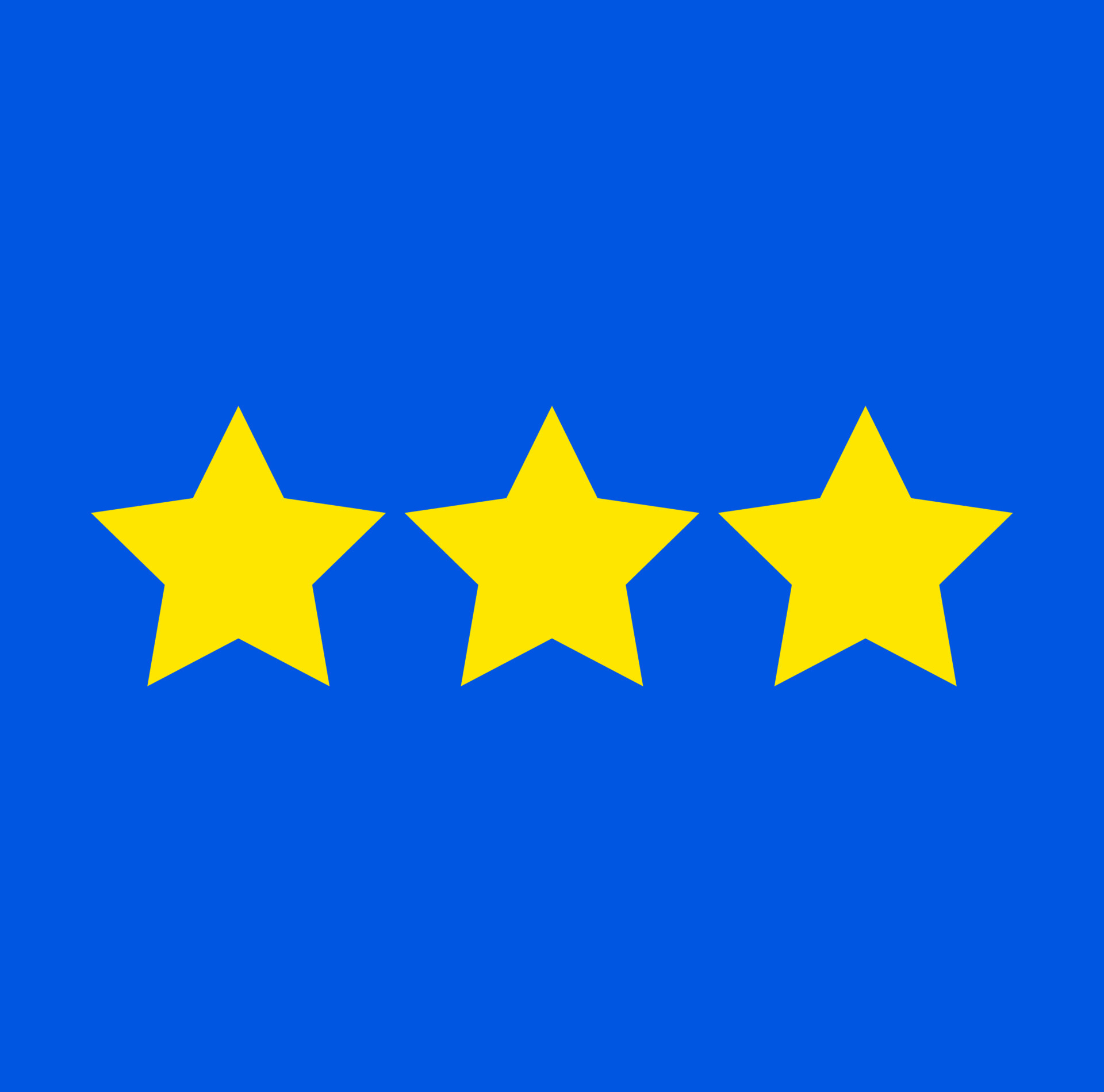 Three yellow stars on blue background. 20291803 Vector Art at Vecteezy