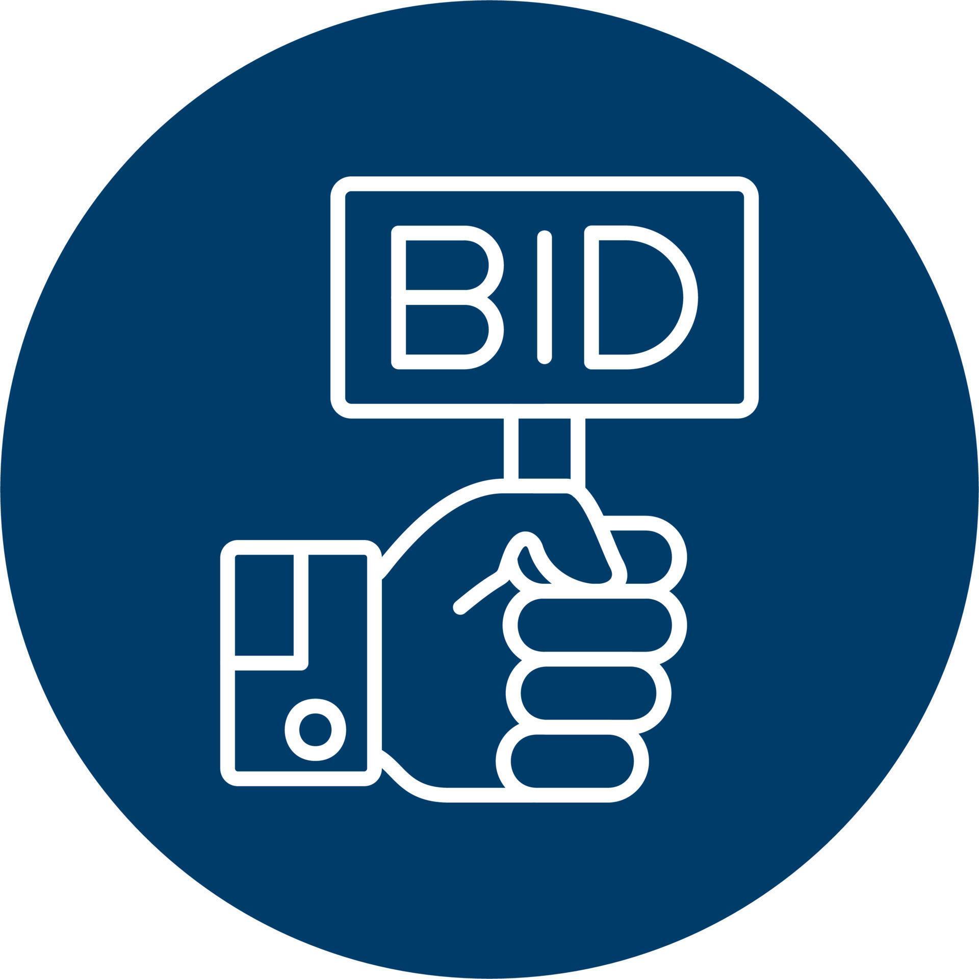 Bid Vector Icon 20291888 Vector Art at Vecteezy