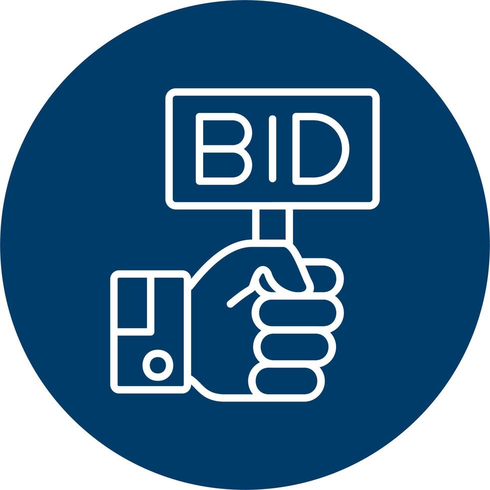 Bid Vector Icon 20291888 Vector Art at Vecteezy