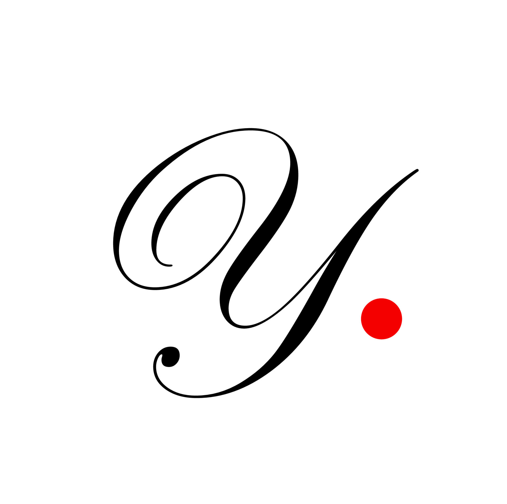 Fancy Cursive Letter Y