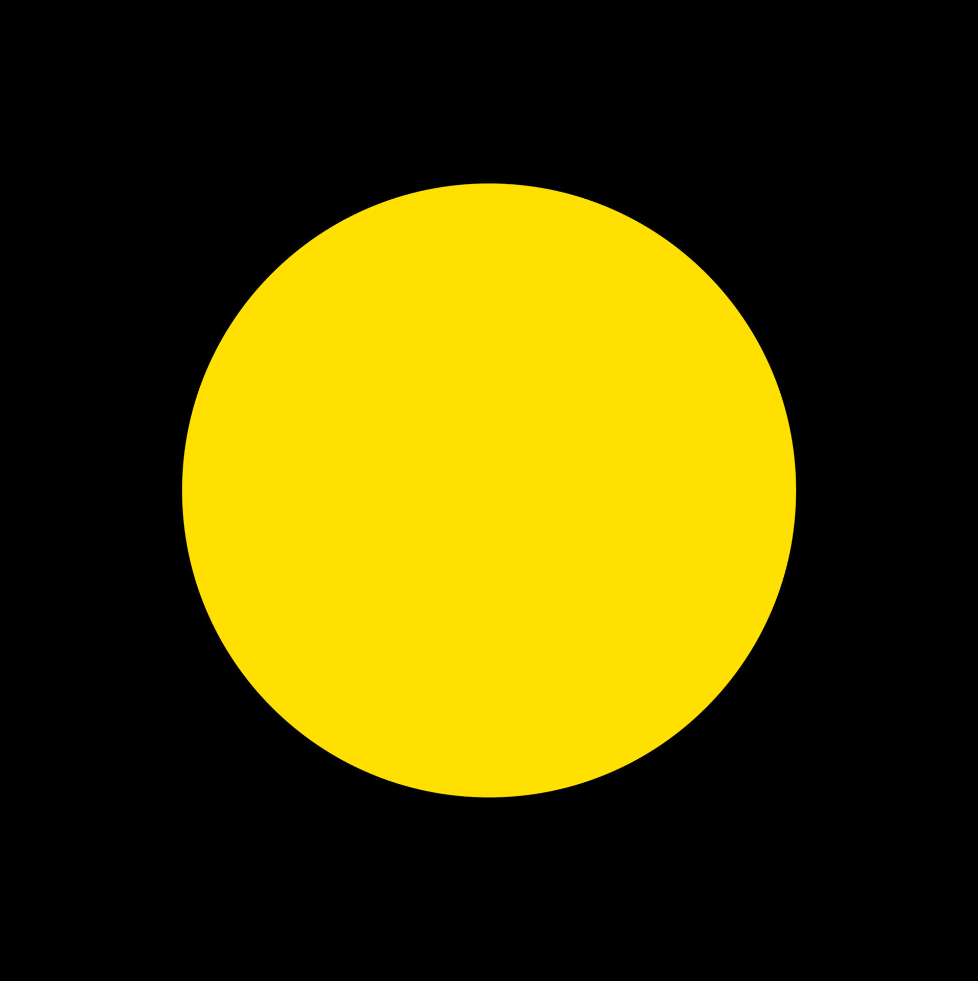 Yellow solid dot on black background. Isolated yellow dot 20292991 Vector Art at Vecteezy