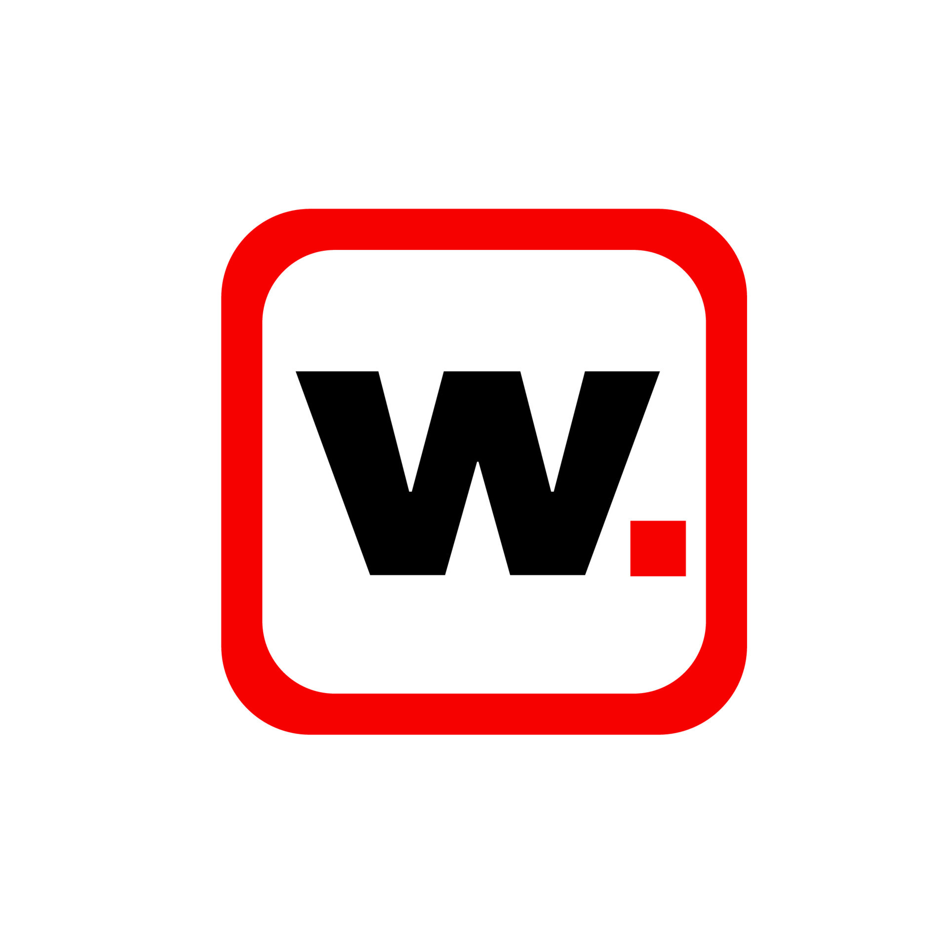 W company name initial letter icon. W with red dot icon. 20292992 ...