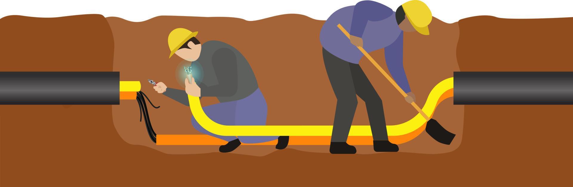 Electrical engineer contractor technician fixing high voltage ...