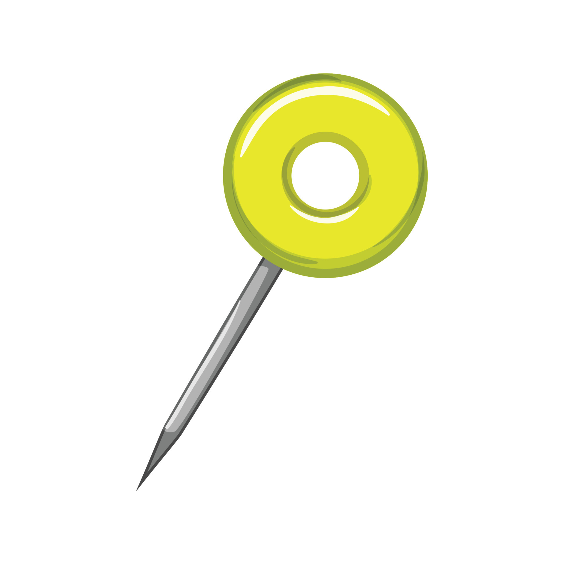 Thumbtack Push Pin Cartoon Vector Illustration 20294598 Vector Art At Vecteezy