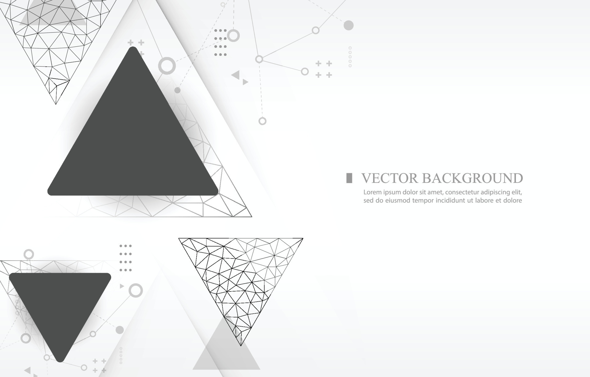 Abstract geometric triangle shape.technology background.white wallpaper ...
