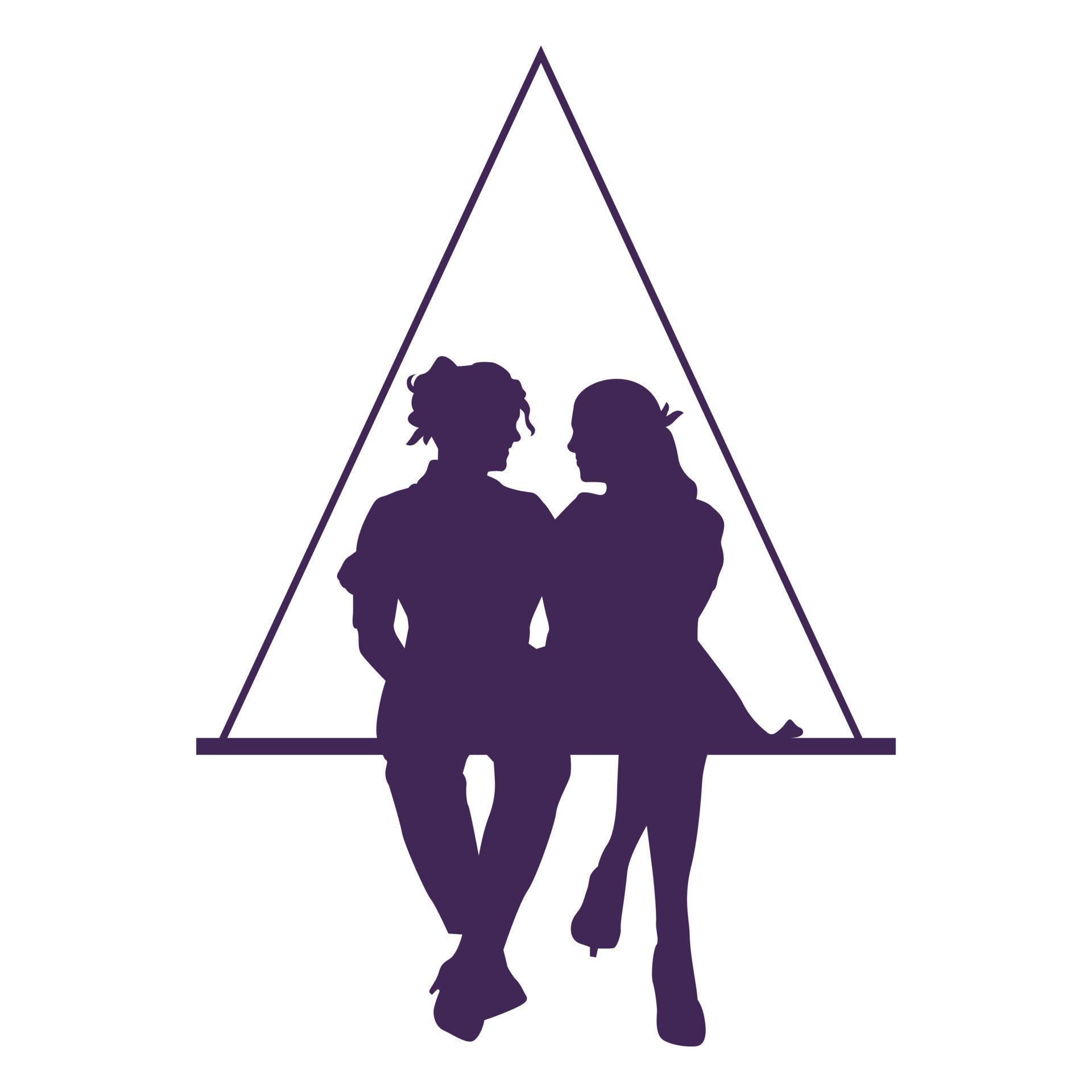 Lesbian Couple Romantic Silhouette 20297466 Vector Art At Vecteezy