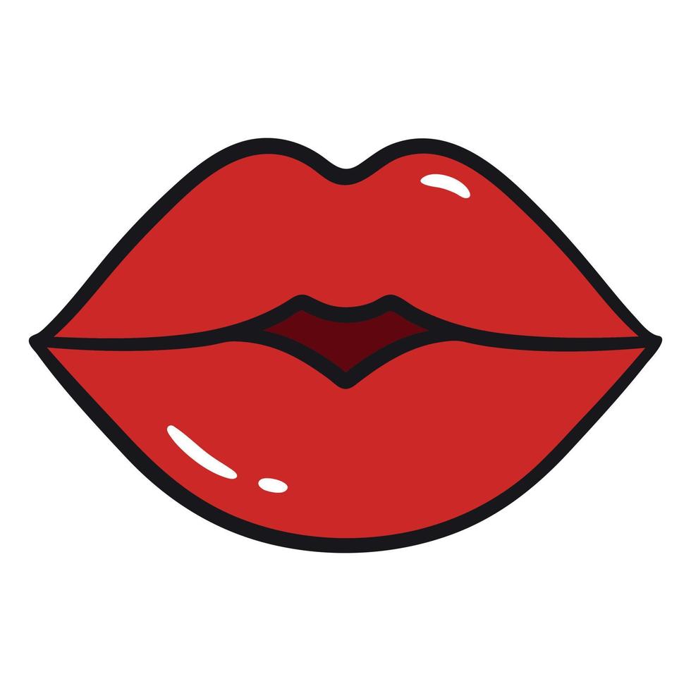 Kissy Lips Color Stroke 20297682 Vector Art At Vecteezy