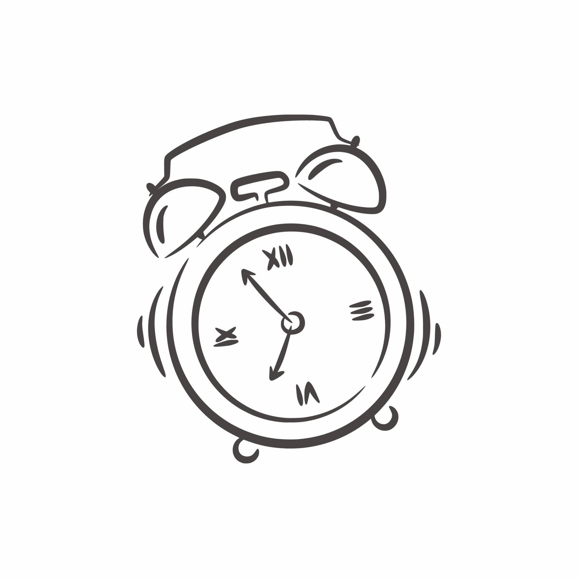 Hand drawn classic ringing alarm clock line art 20297749 Vector Art at ... Hand drawn classic ringing alarm clock line art 20297749 Vector Art at ...