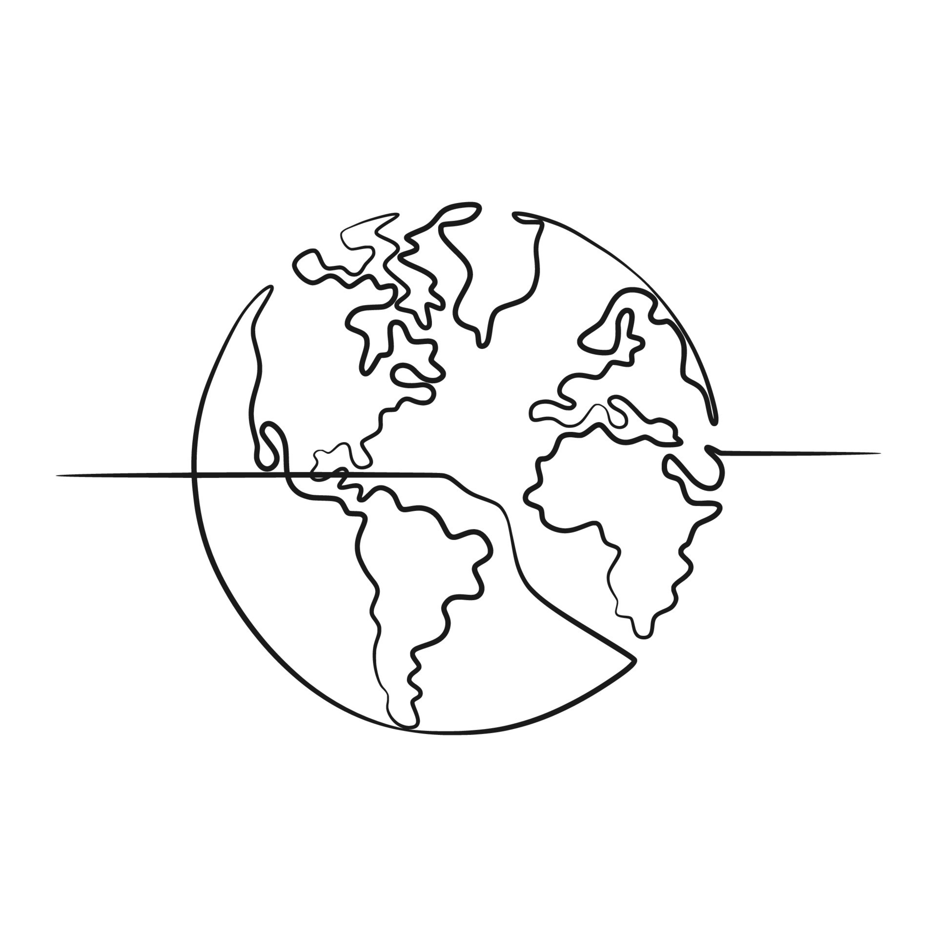 Earth continuous one line drawing vector illustration 20297832 Vector ... Earth continuous one line drawing vector illustration 20297832 Vector ...