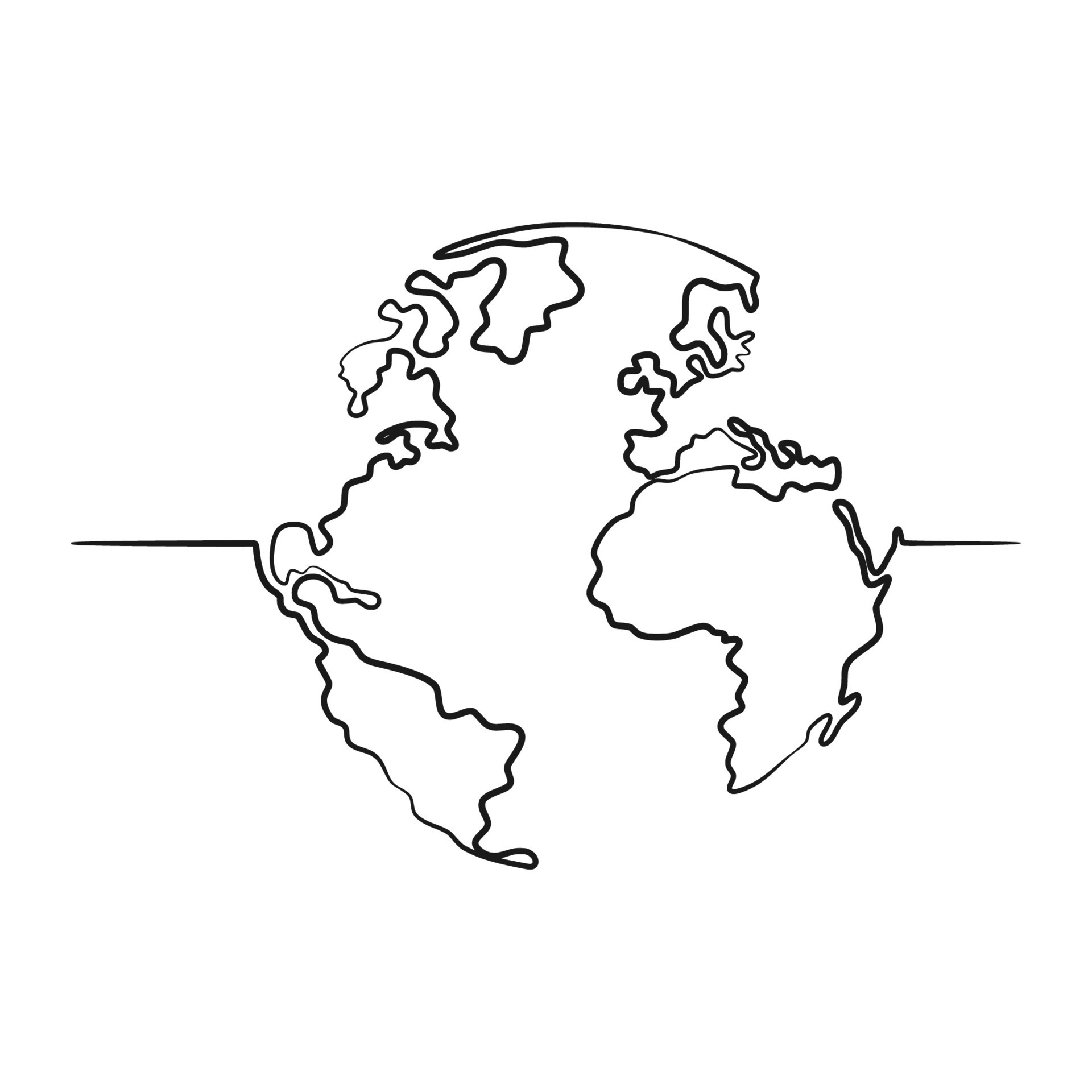 Earth continuous one line drawing vector illustration 20297834 Vector ... Earth continuous one line drawing vector illustration 20297834 Vector ...