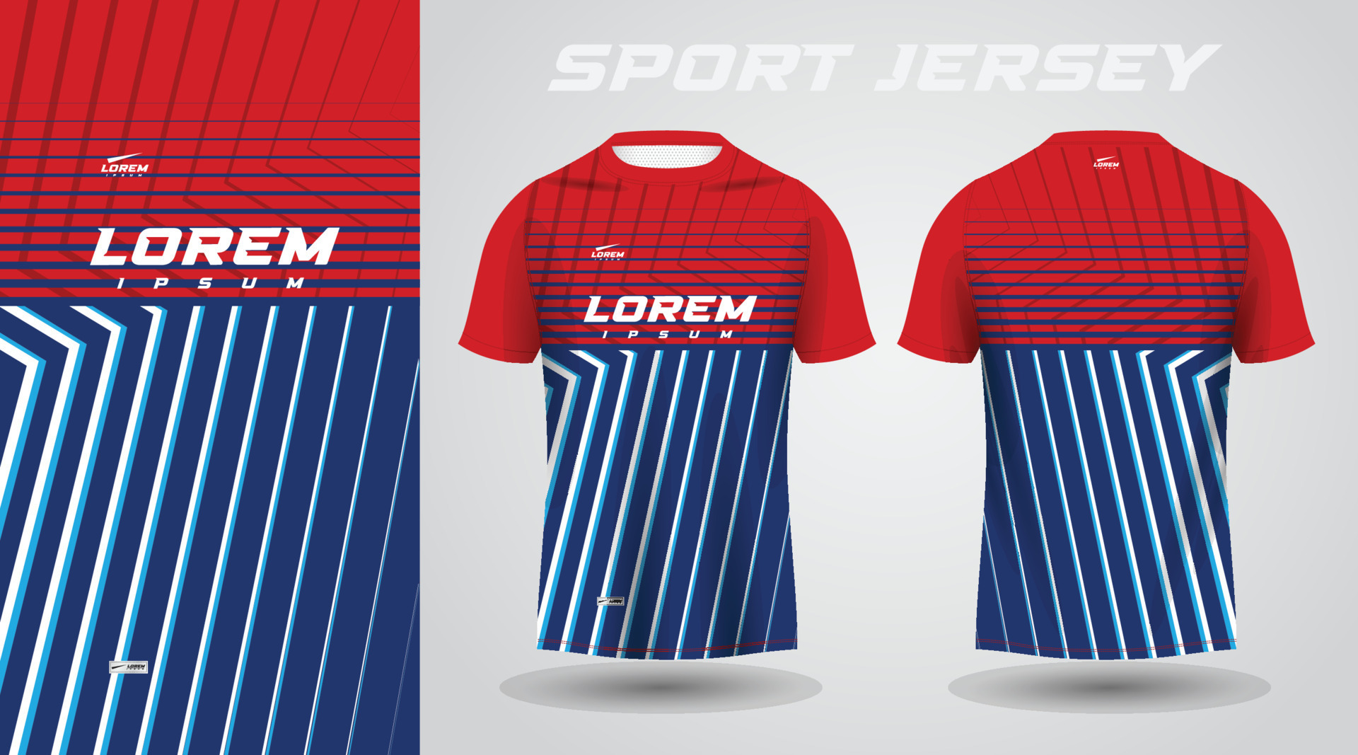 Red Blue Shirt Sport Jersey Design 20301635 Vector Art At Vecteezy