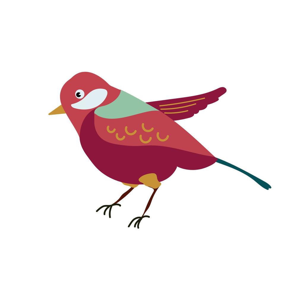 Cartoon Bird Cute Bird Vector Illustration Isolated On White Background For Prints Clothing
