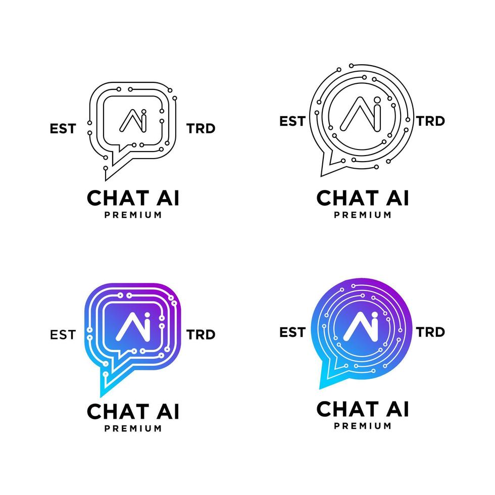 chat AI artificial intelligence Initial letter icon design logo ... chat AI artificial intelligence Initial letter icon design logo ...