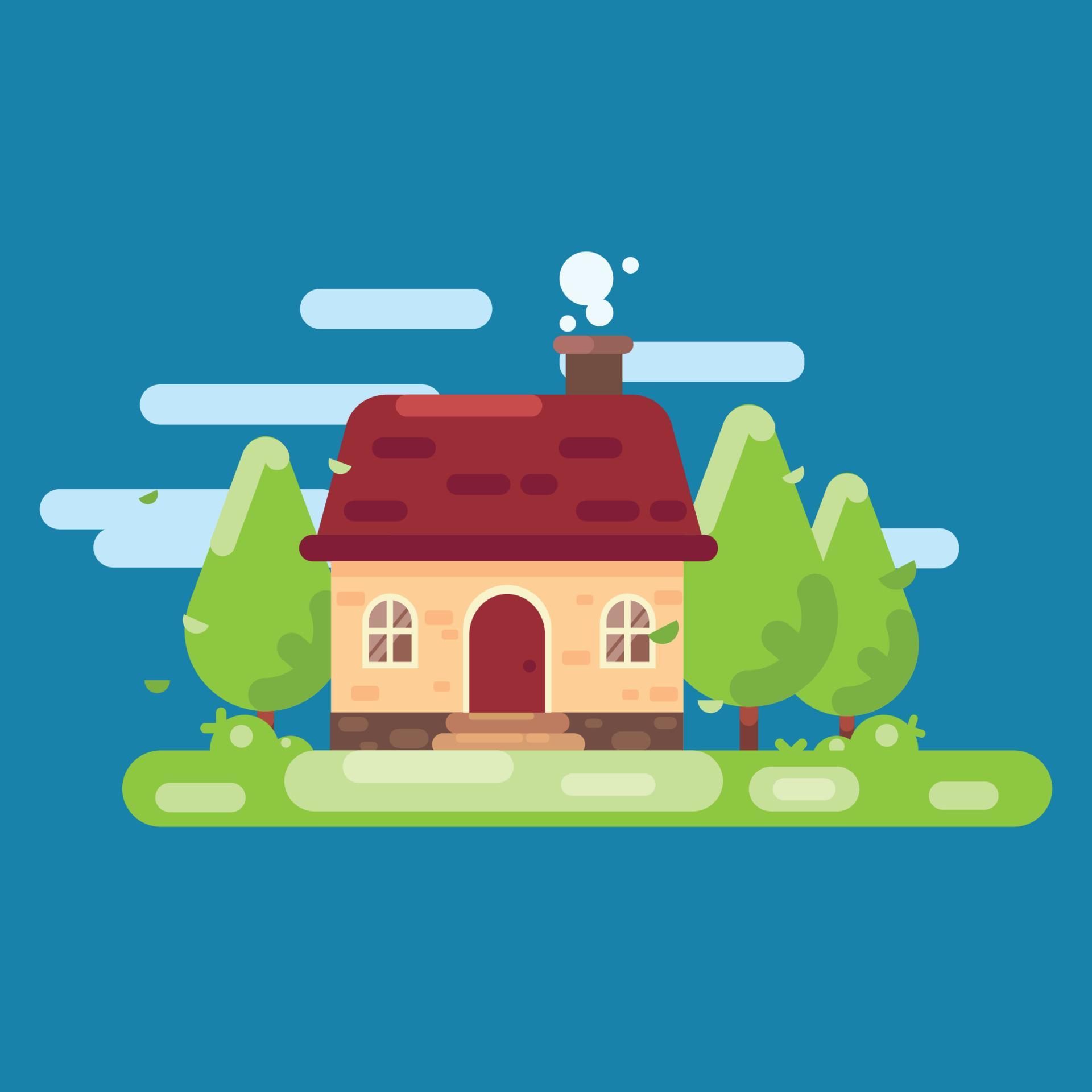 Flat design house 20310205 Vector Art at Vecteezy