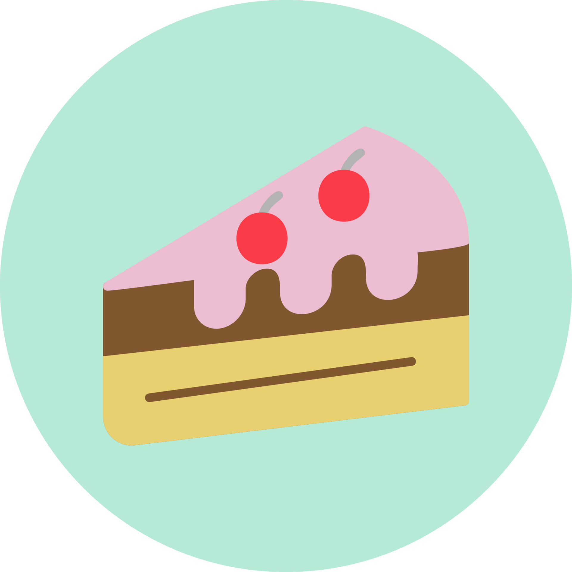 Cherry Slice Cake Vector Icon 20310654 Vector Art at Vecteezy