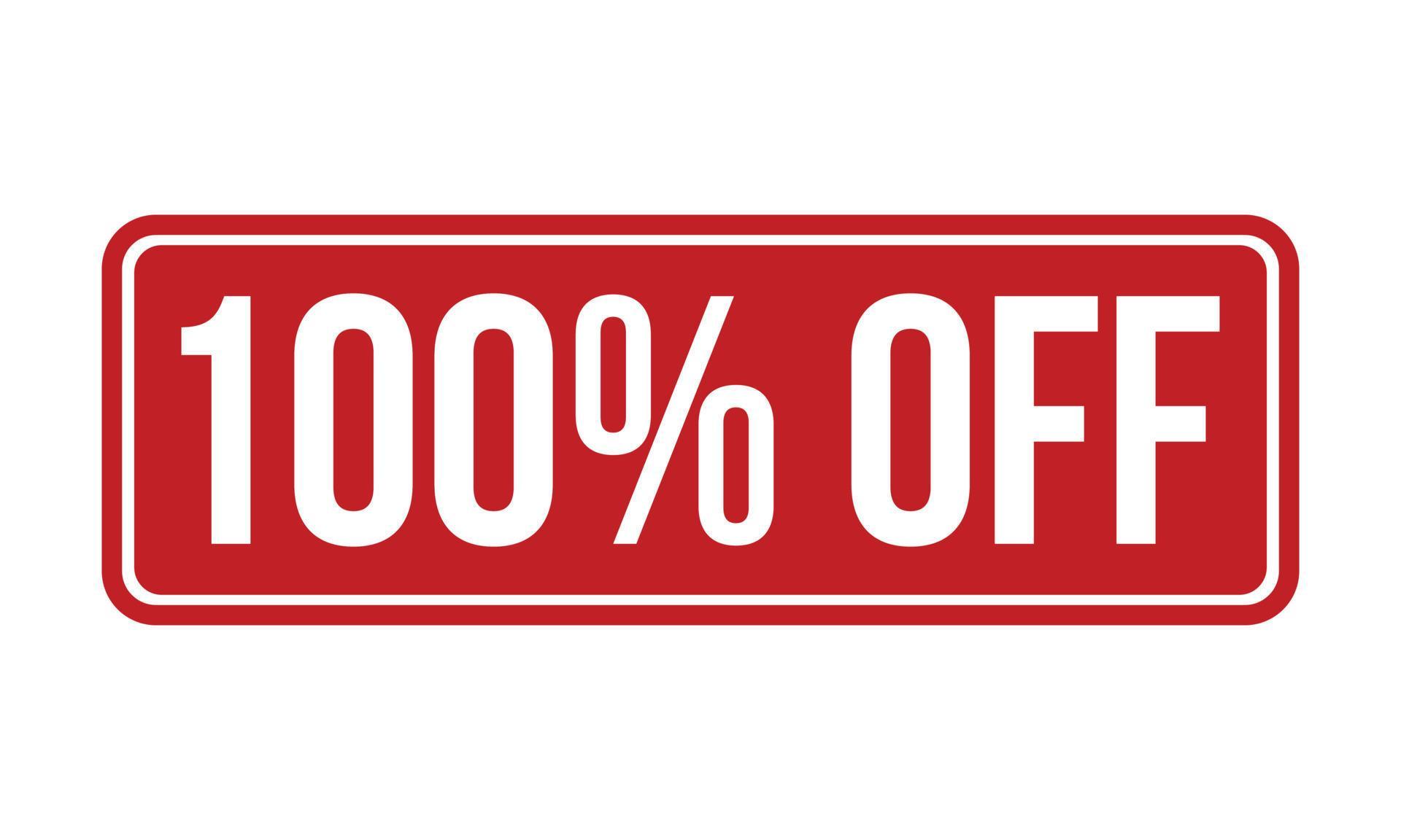 100 Percent Off Rubber Stamp. Red 100 Percent Off Rubber Grunge Stamp Seal Vector Illustration ...