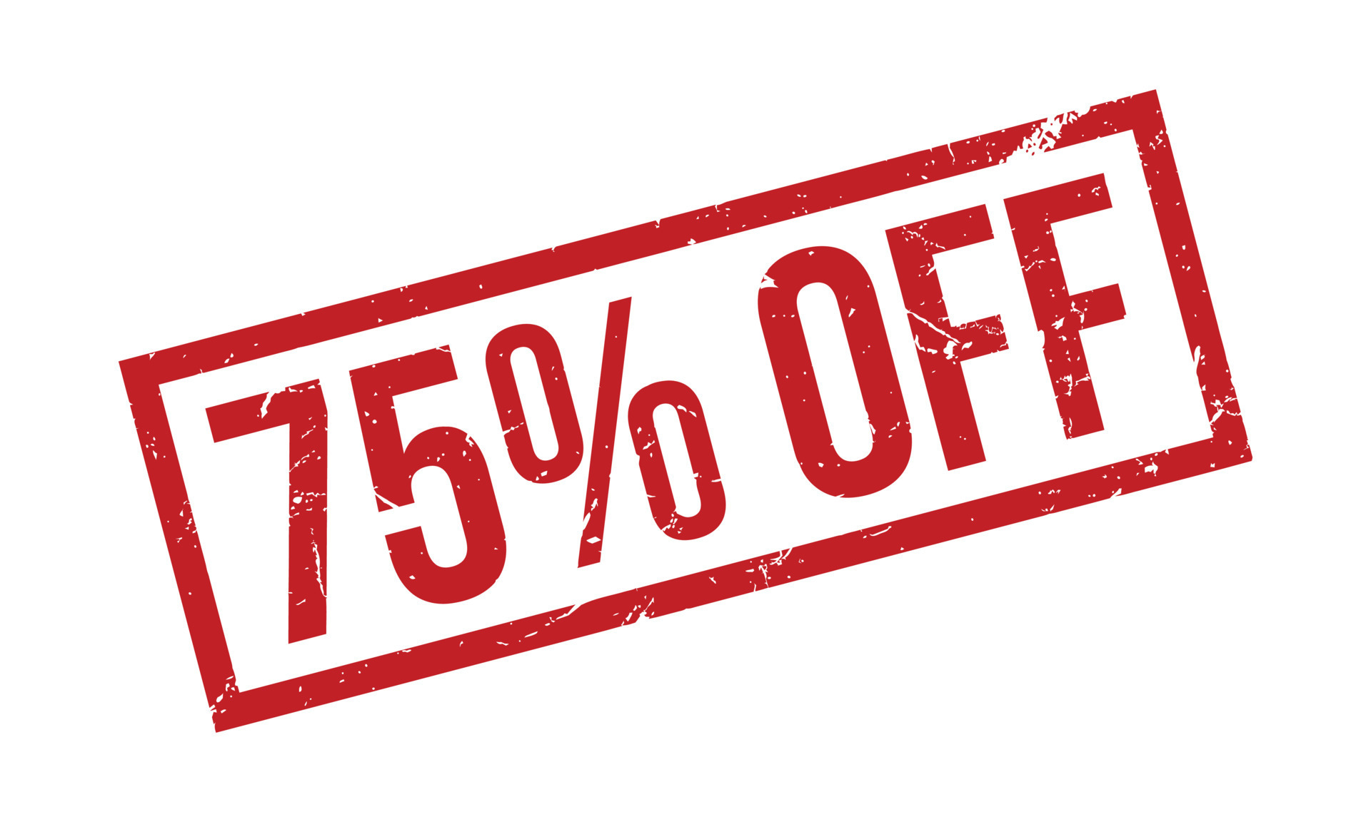 75 Percent Off Rubber Stamp. Red 75 Percent Off Rubber Grunge Stamp Seal Vector Illustration ...