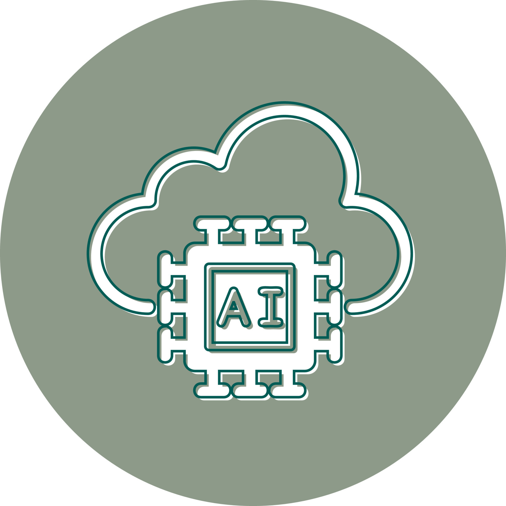 Cloud Intelligence Vector Icon 20319543 Vector Art at Vecteezy