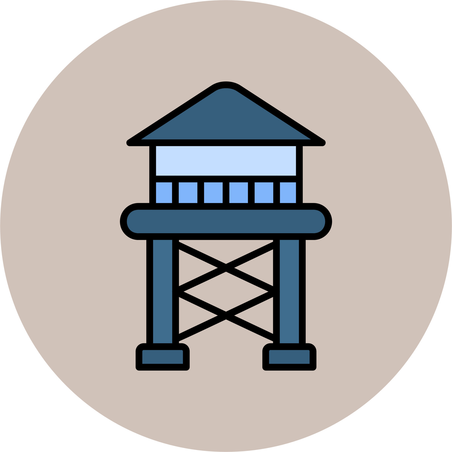 Water Tower Vector Icon 20321560 Vector Art At Vecteezy
