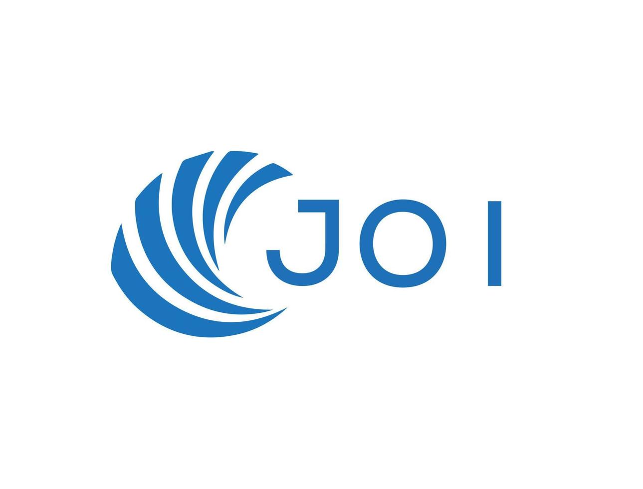 JOI abstract business growth logo design on white background. JOI creative initials letter logo ...
