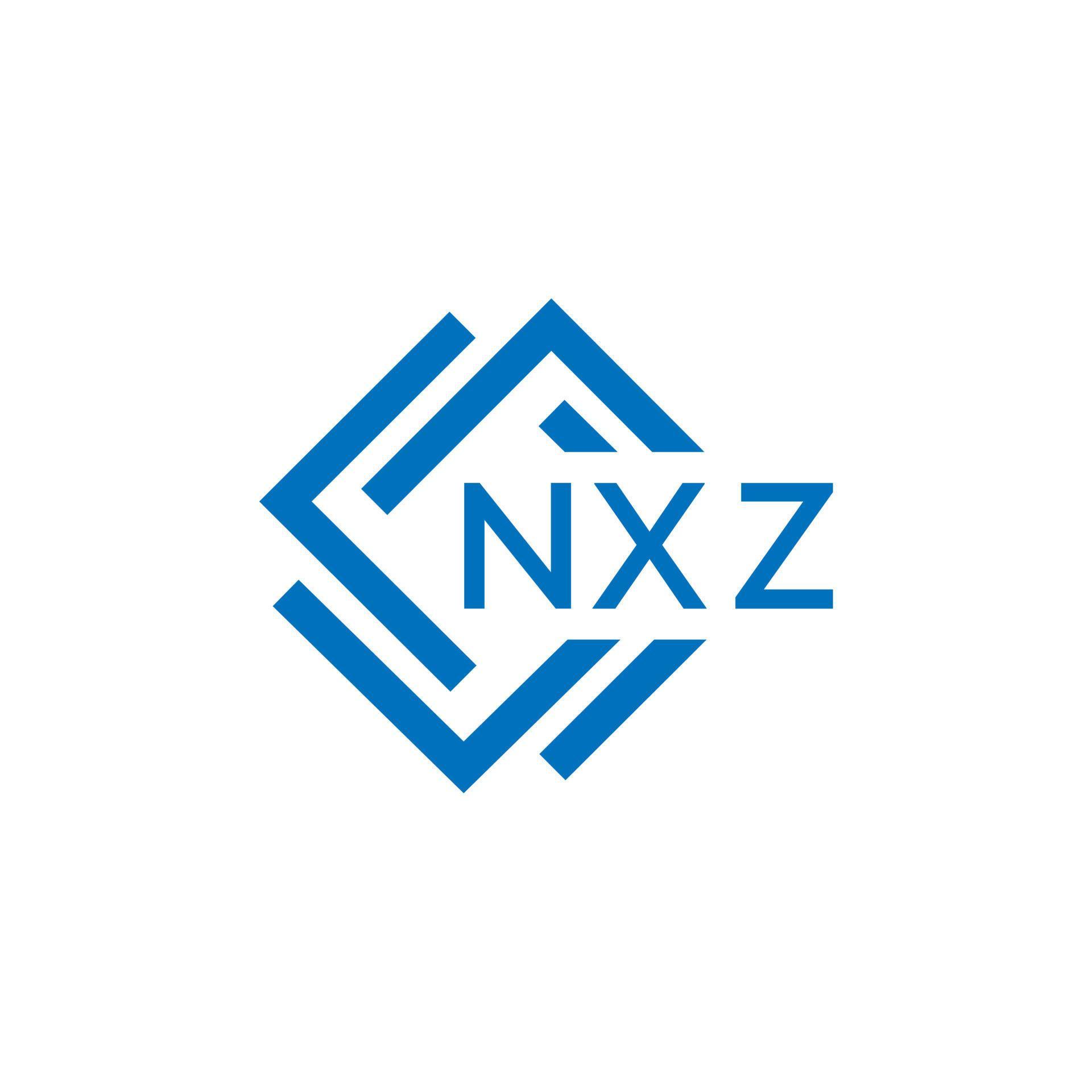 NXZ letter logo design on white background. NXZ creative circle letter logo concept. NXZ letter ...