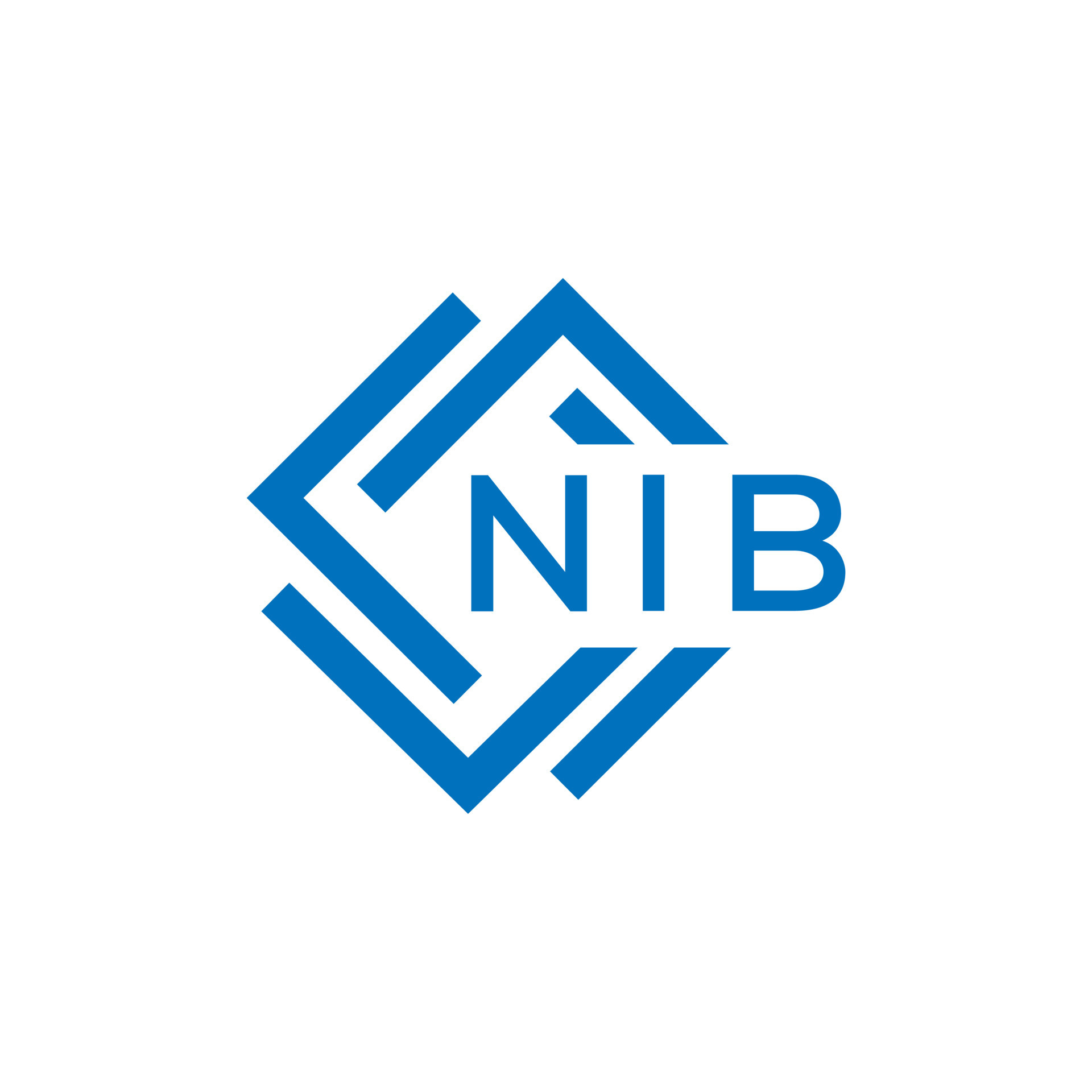 Nib Letter Logo Design On White Background Nib Creative Circle Letter Logo Concept Nib Letter