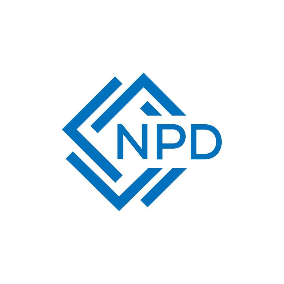 NPD letter logo design on white background. NPD creative circle letter logo concept. NPD letter ...