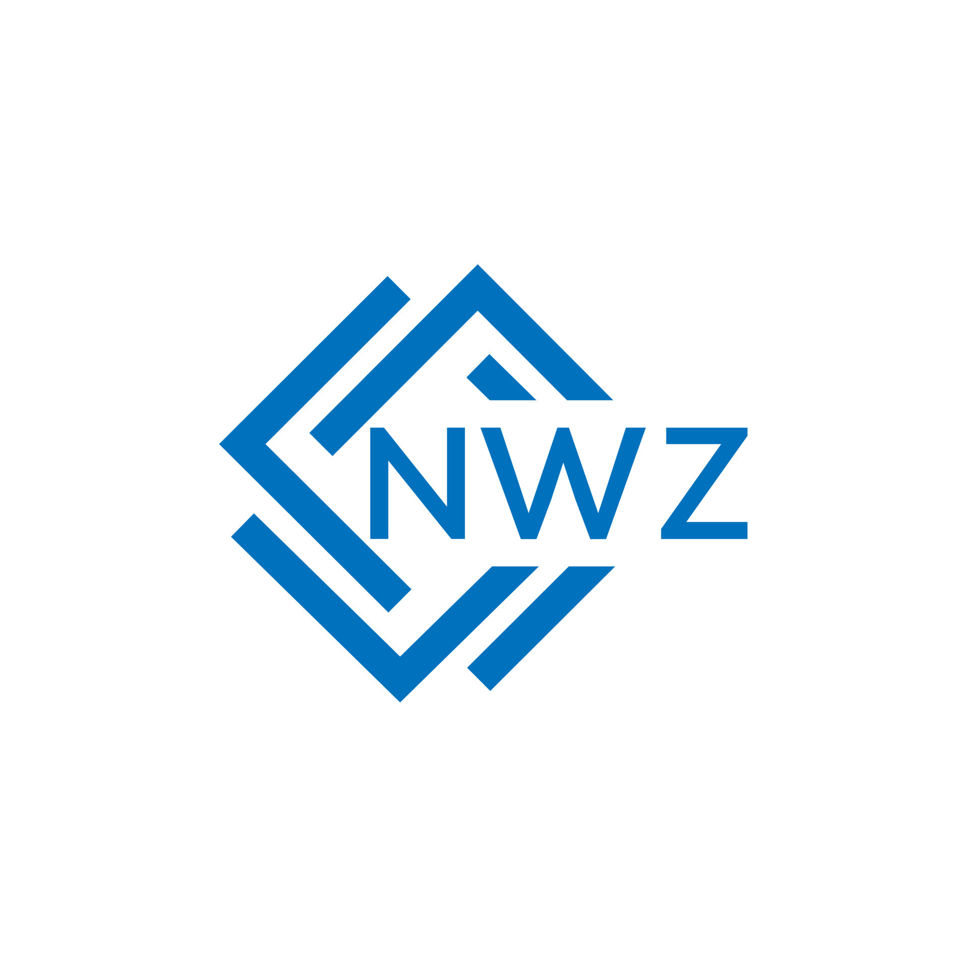 NWZ letter logo design on white background. NWZ creative circle letter ...